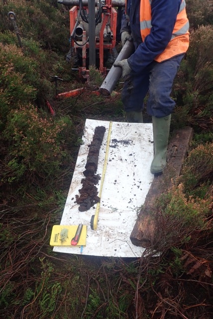 Preliminary Core Window sampling – Drummin Bog Project